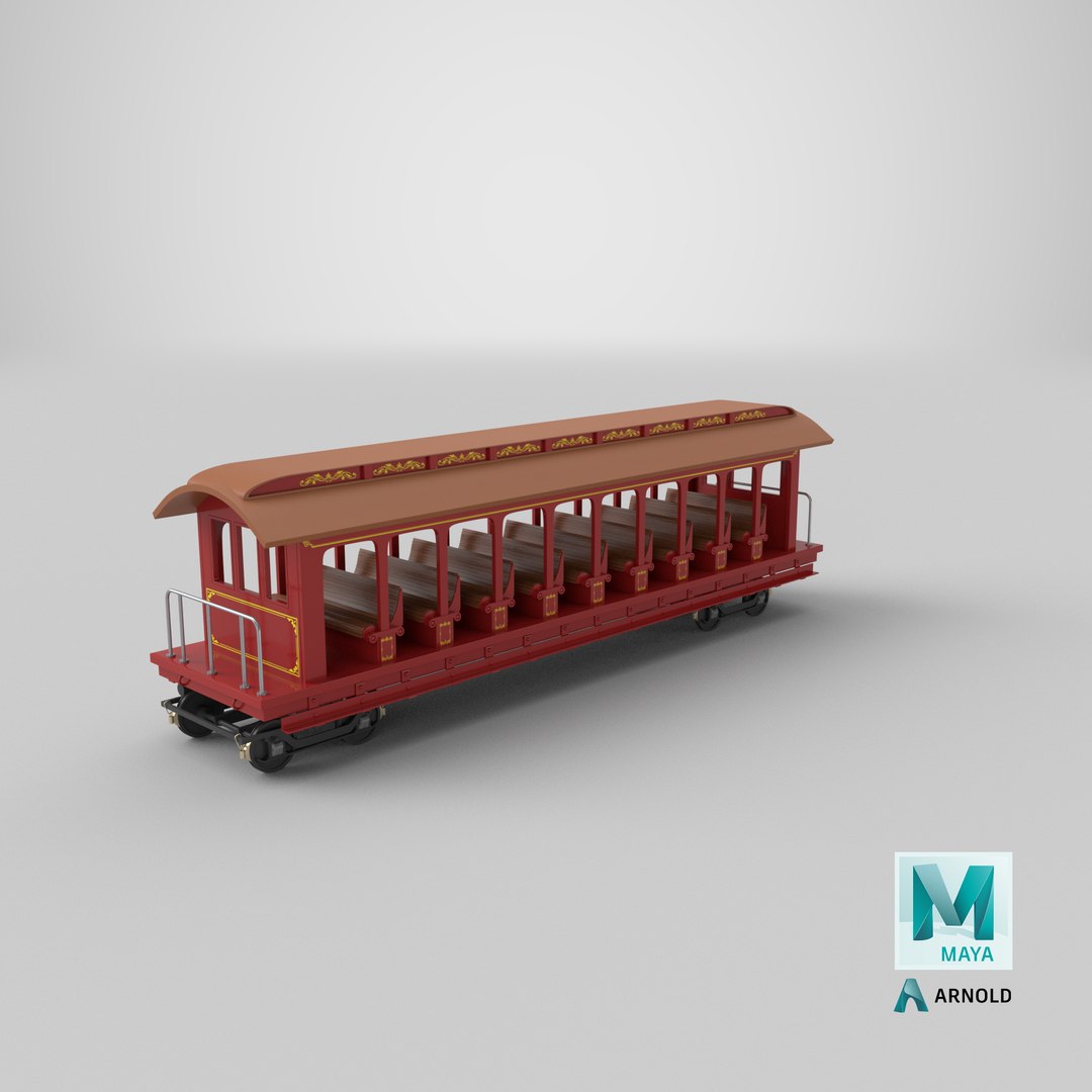 3D Model Amusement Park Train Car - TurboSquid 1752946