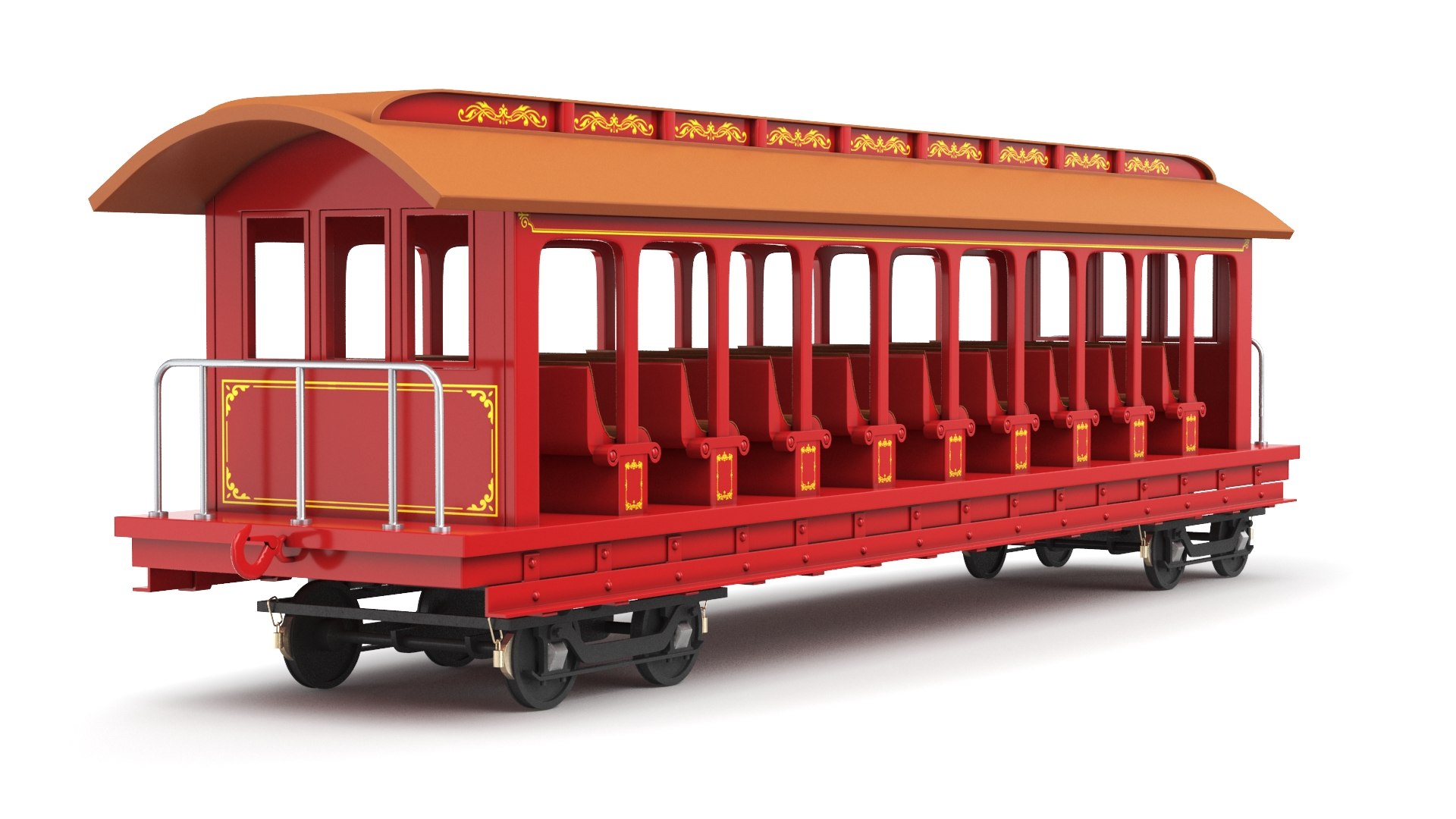 3D Model Amusement Park Train Car - TurboSquid 1752946
