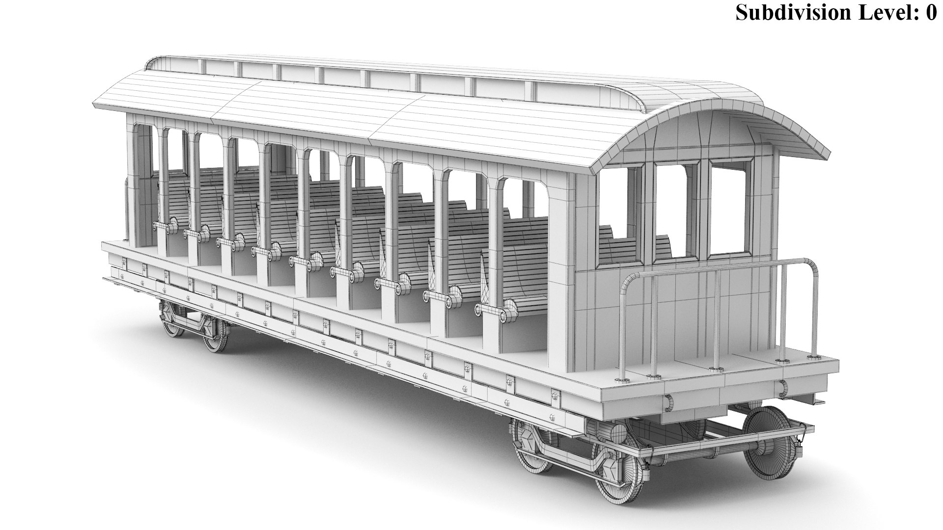 3D Model Amusement Park Train Car - TurboSquid 1752946