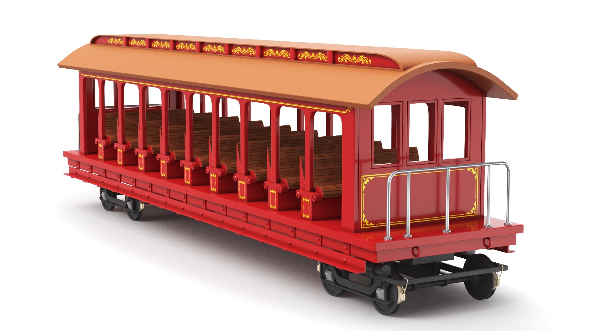 3D Model Amusement Park Train Car - TurboSquid 1752946
