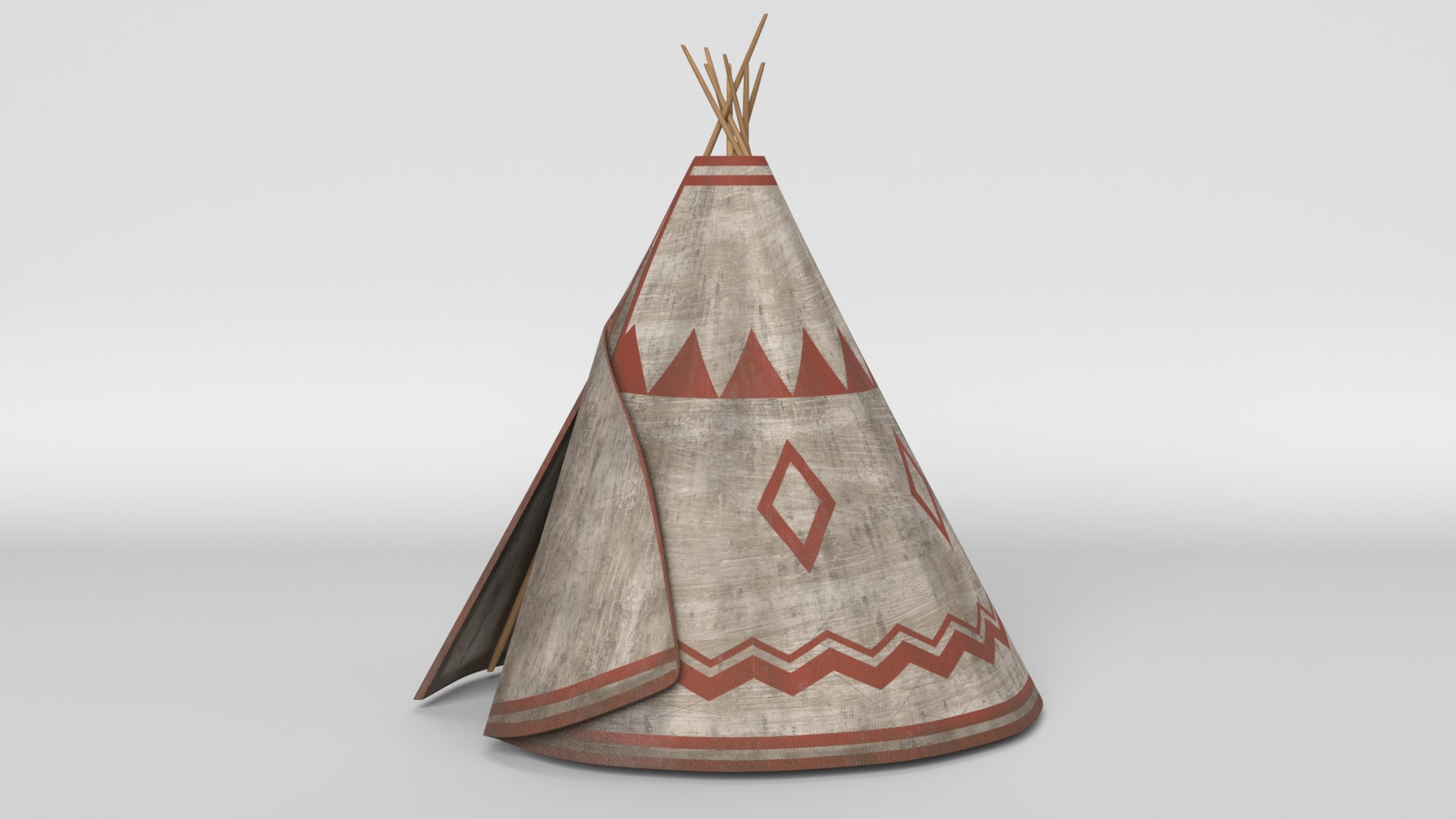 Tipi Tent 3D Model - TurboSquid 1631148