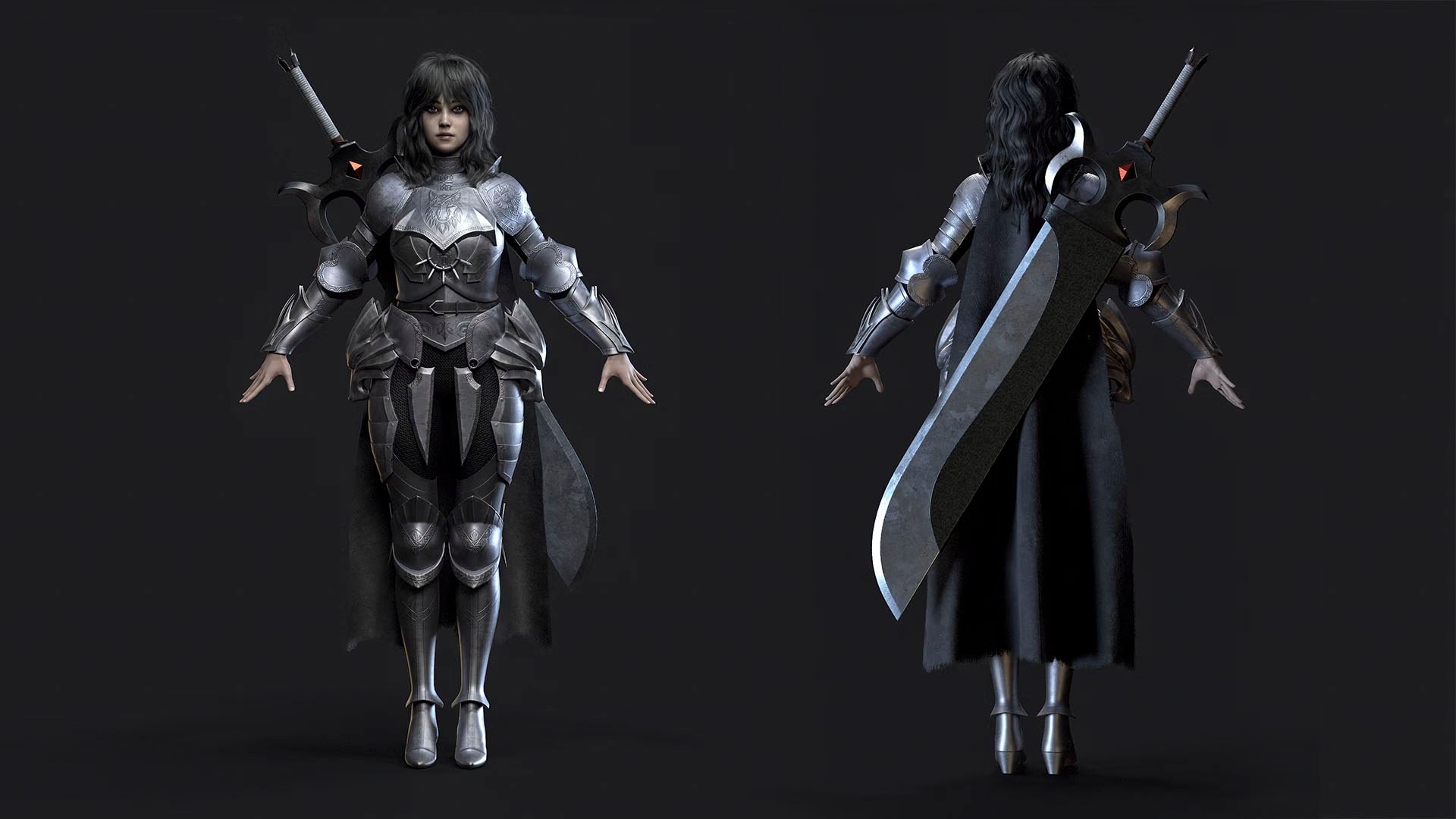 3D Wolf Armor Female Warrior - Unreal Engine 5 - TurboSquid 2156232