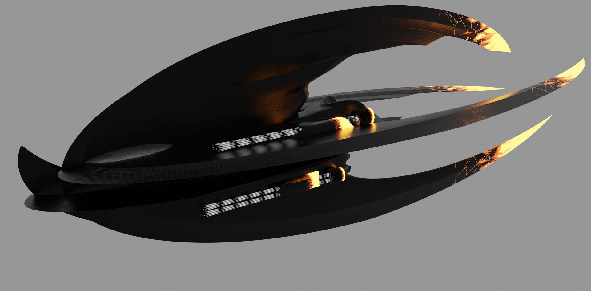 Futuristic Spaceship 3D Model - TurboSquid 1952940