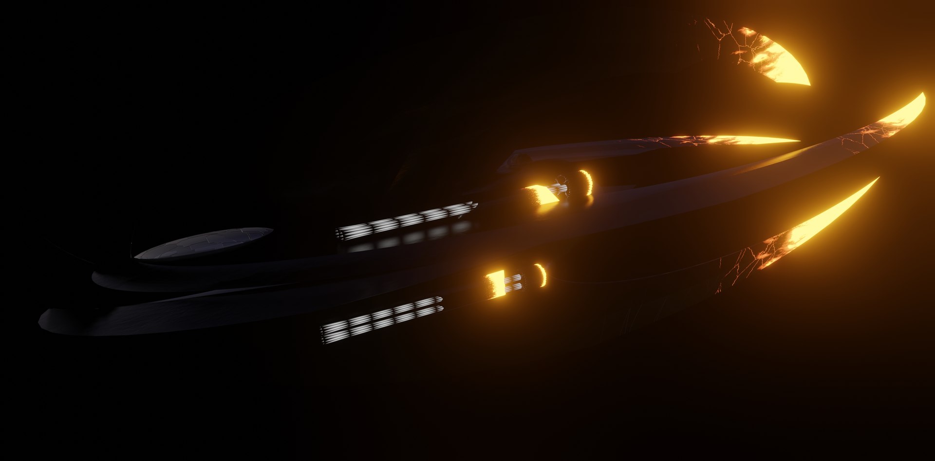 Futuristic Spaceship 3D Model - TurboSquid 1952940