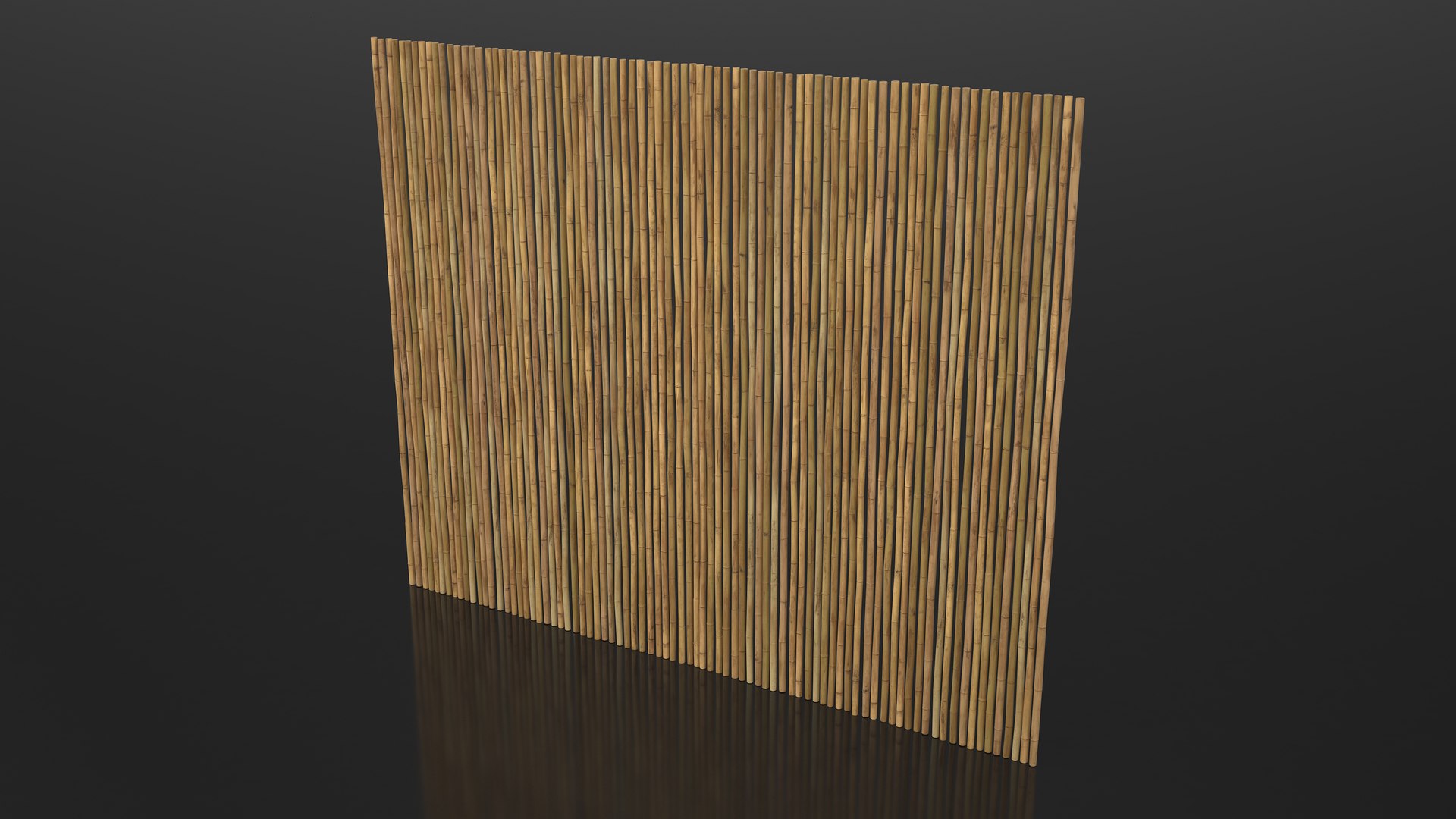 Bamboo Fence Dark Color 3D Model - TurboSquid 1991701