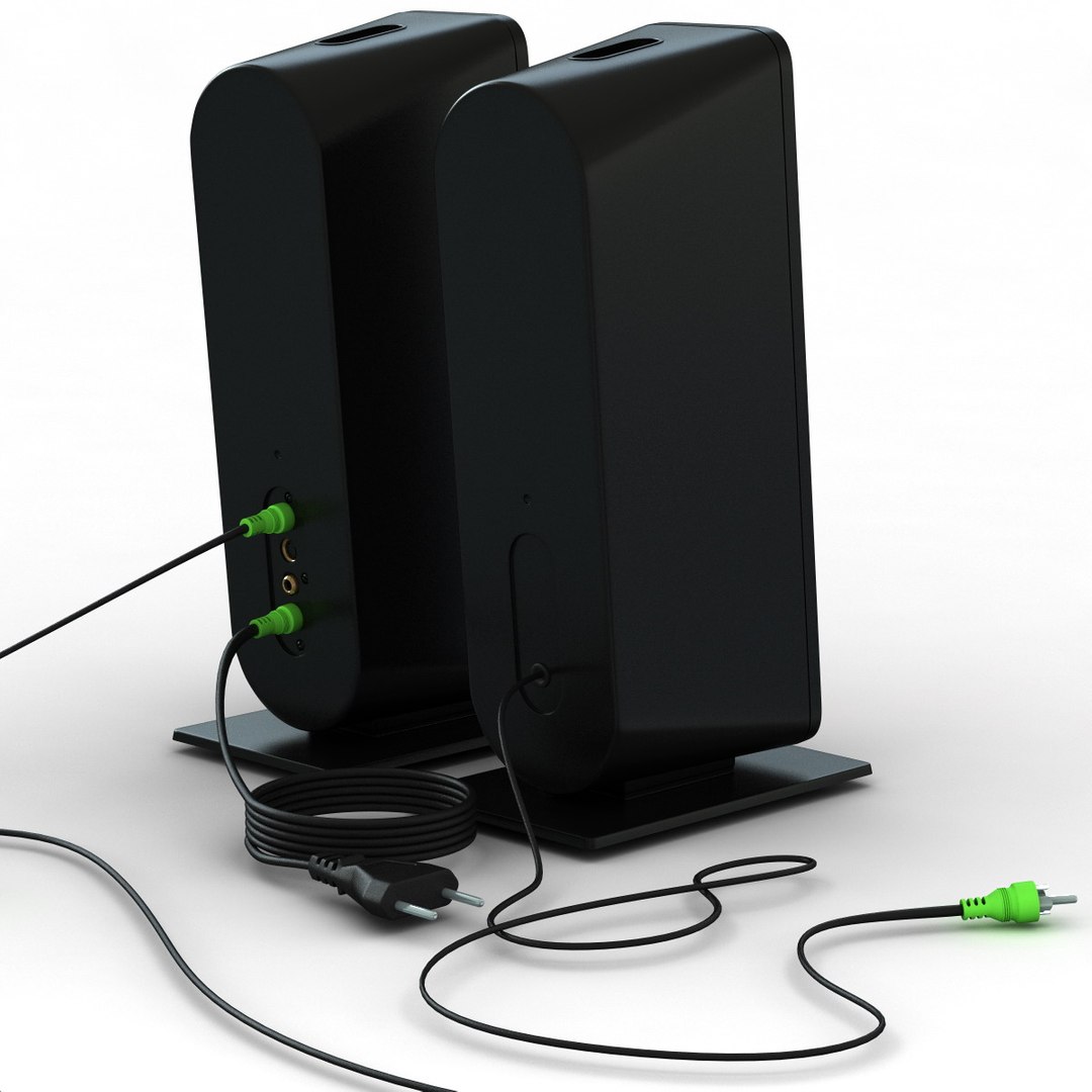 3d model of creative gigaworks t40 speakers amplifier