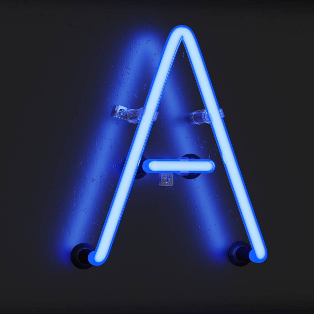 3D Neon A Model - TurboSquid 1913518