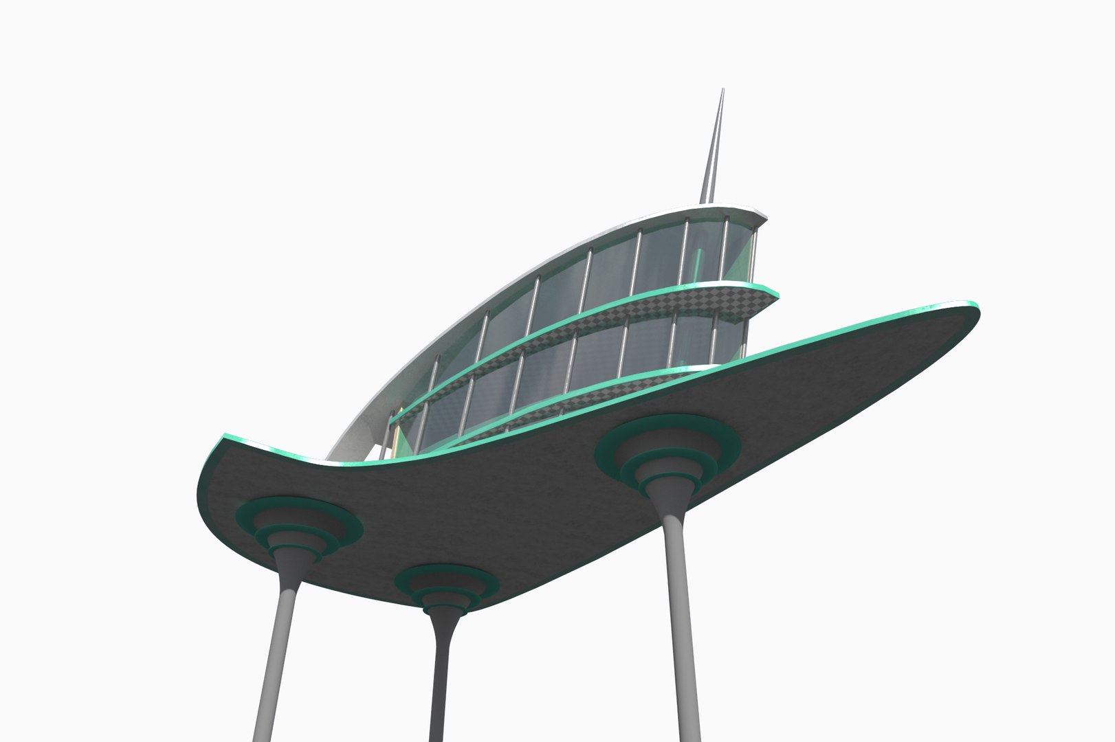 Futuristic skyscraper model - TurboSquid 1538470