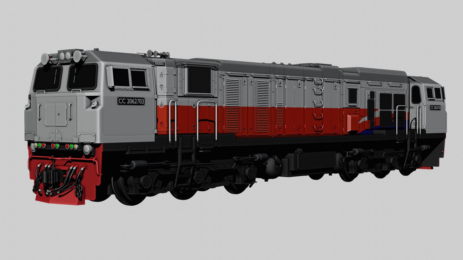GE CM20EMP Indonesian Locomotive Model - TurboSquid 2222528