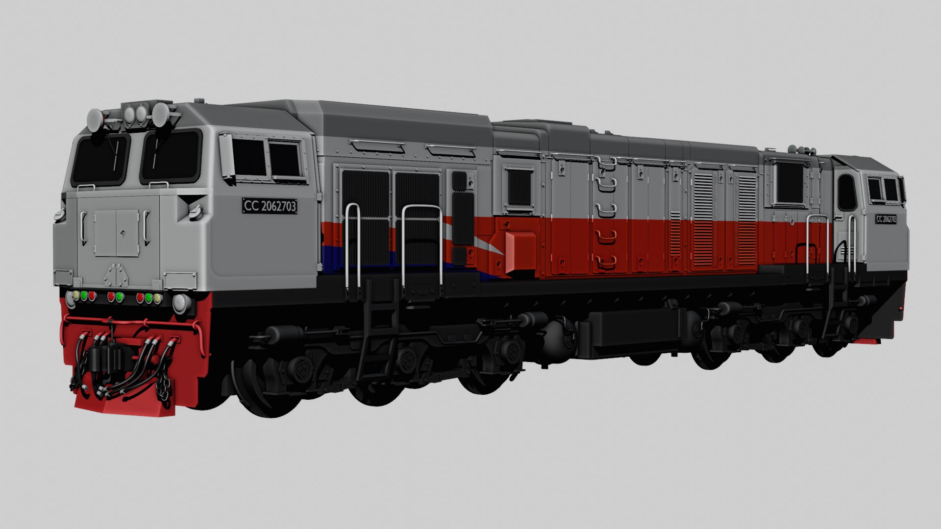 GE CM20EMP Indonesian Locomotive Model - TurboSquid 2222528
