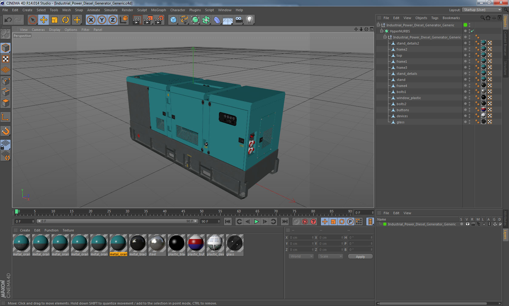 3D industrial power diesel generator model - TurboSquid 1311283