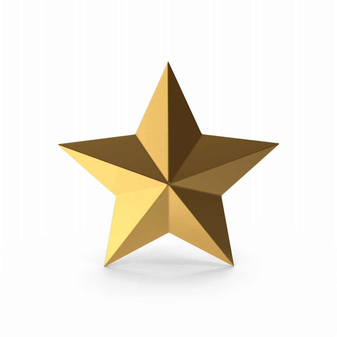 Star Gold 3D Model - TurboSquid 1874463