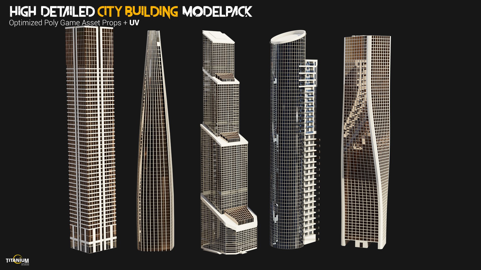 High Detailed City Building Pack 3D Model - TurboSquid 2081196