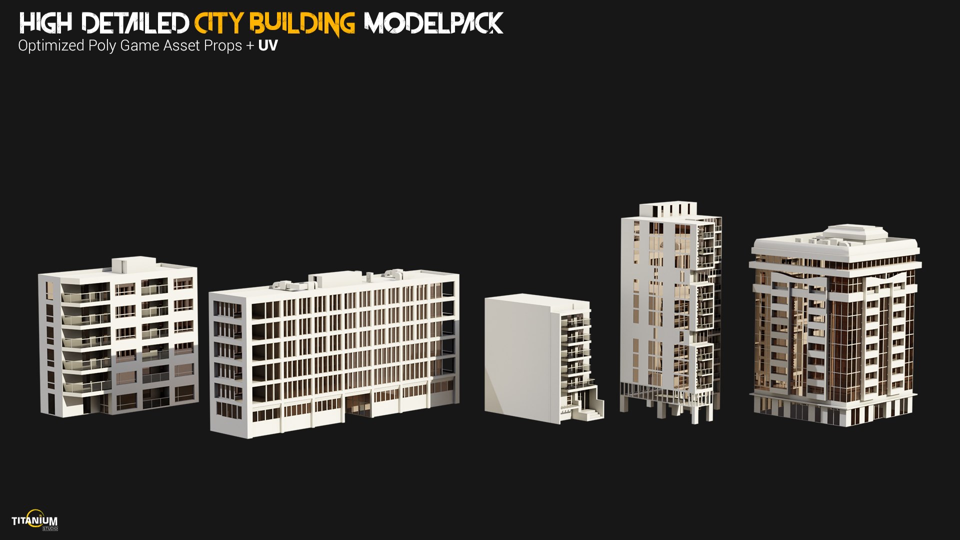 High Detailed City Building Pack 3D Model - TurboSquid 2081196