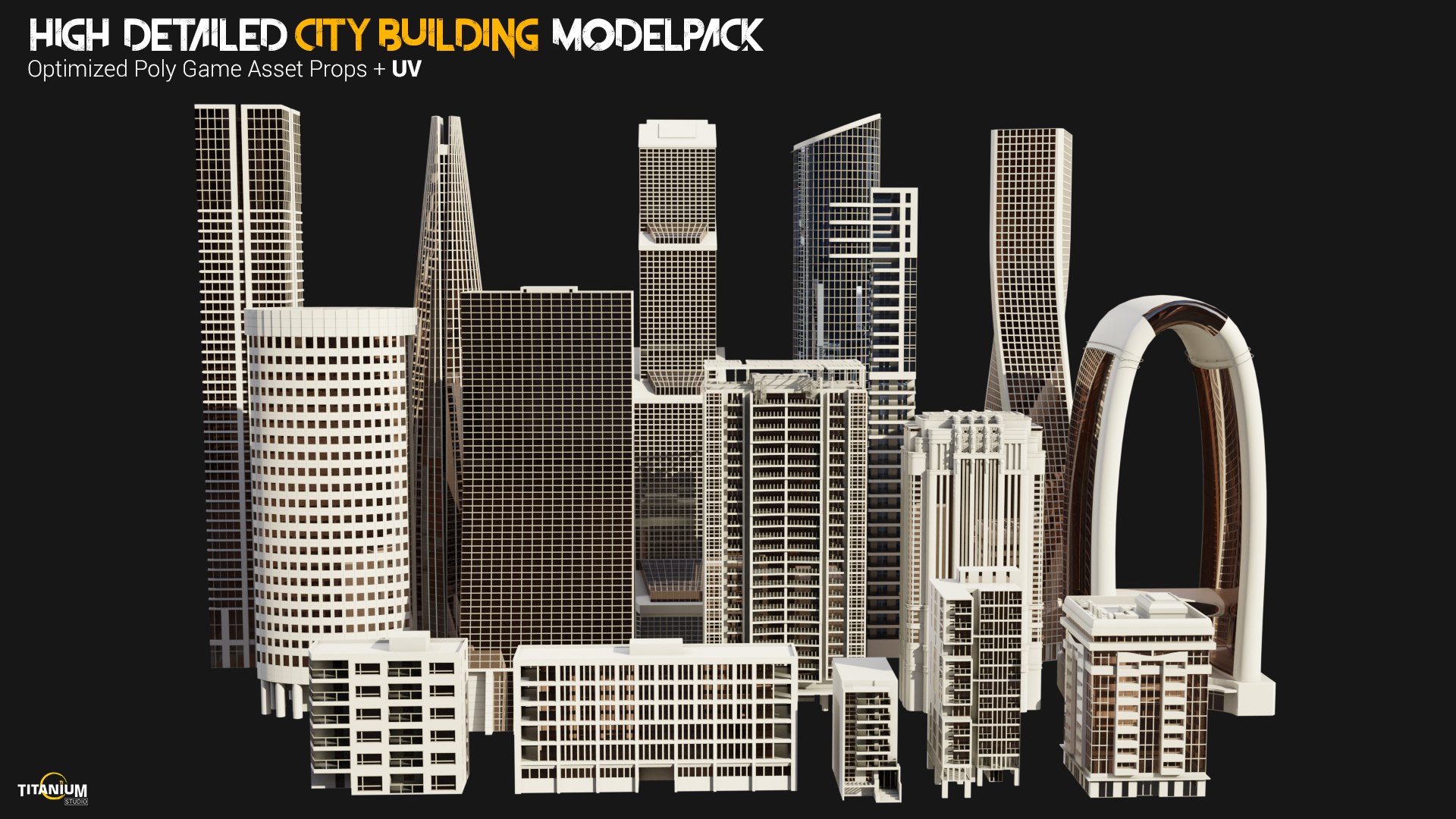 High Detailed City Building Pack 3D Model - TurboSquid 2081196