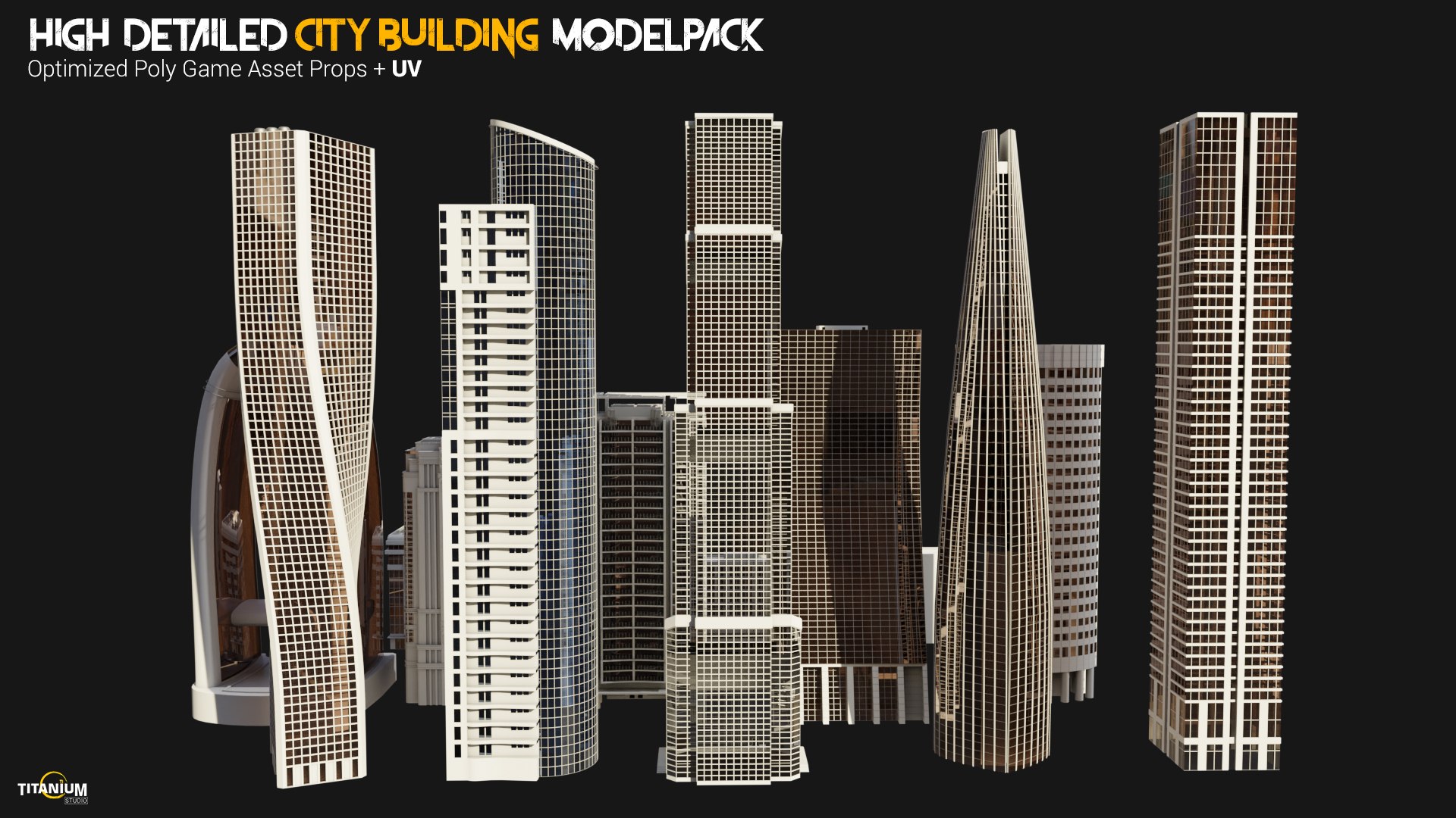 High Detailed City Building Pack 3D Model - TurboSquid 2081196