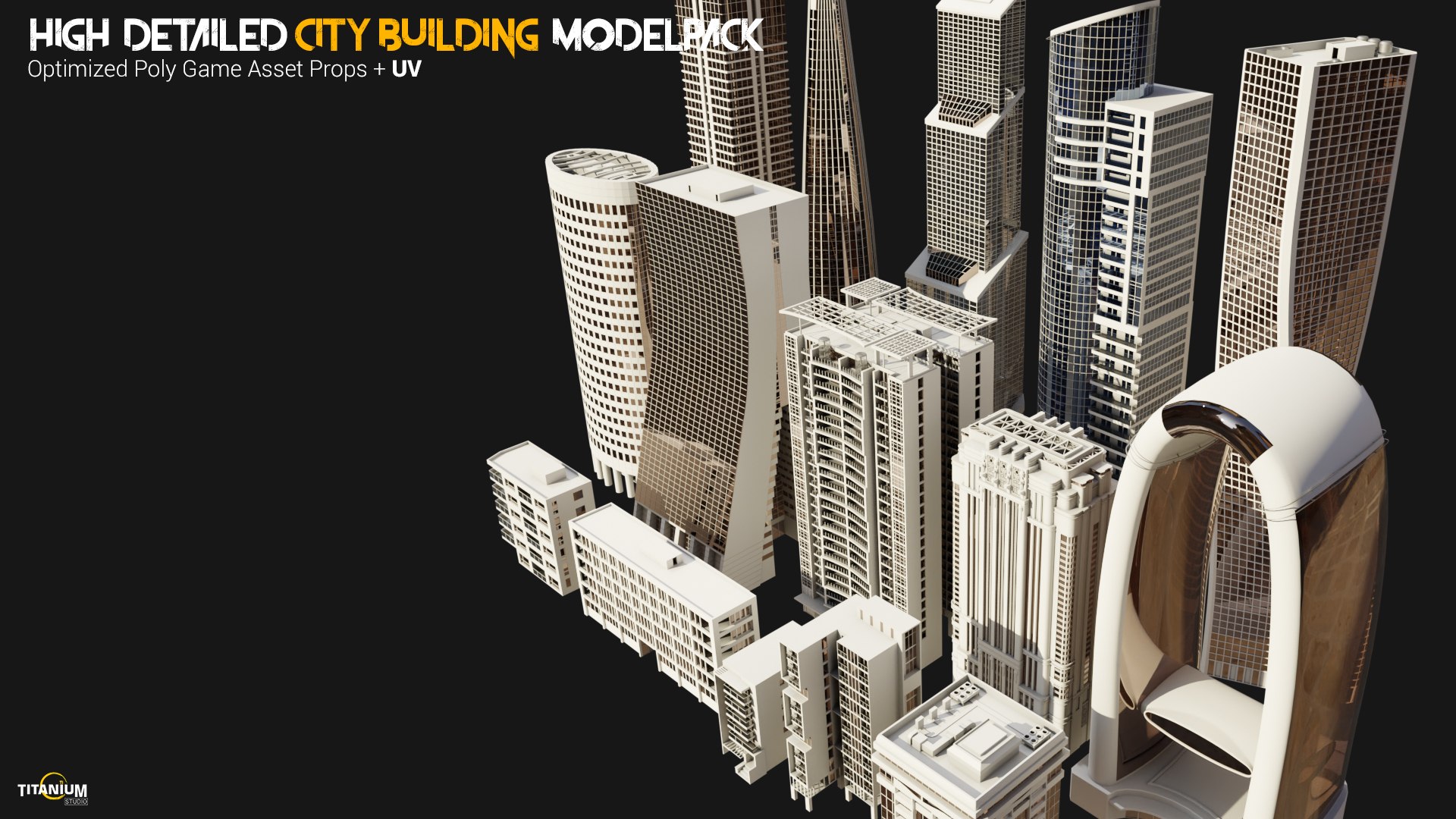 High Detailed City Building Pack 3D Model - TurboSquid 2081196