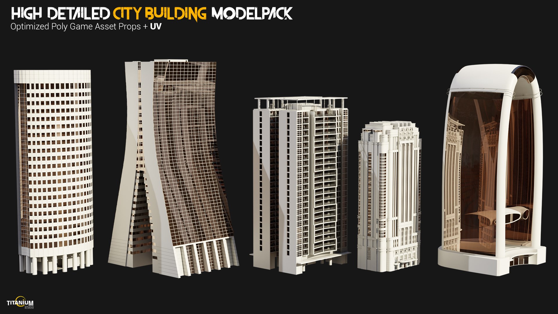 High Detailed City Building Pack 3D Model - TurboSquid 2081196