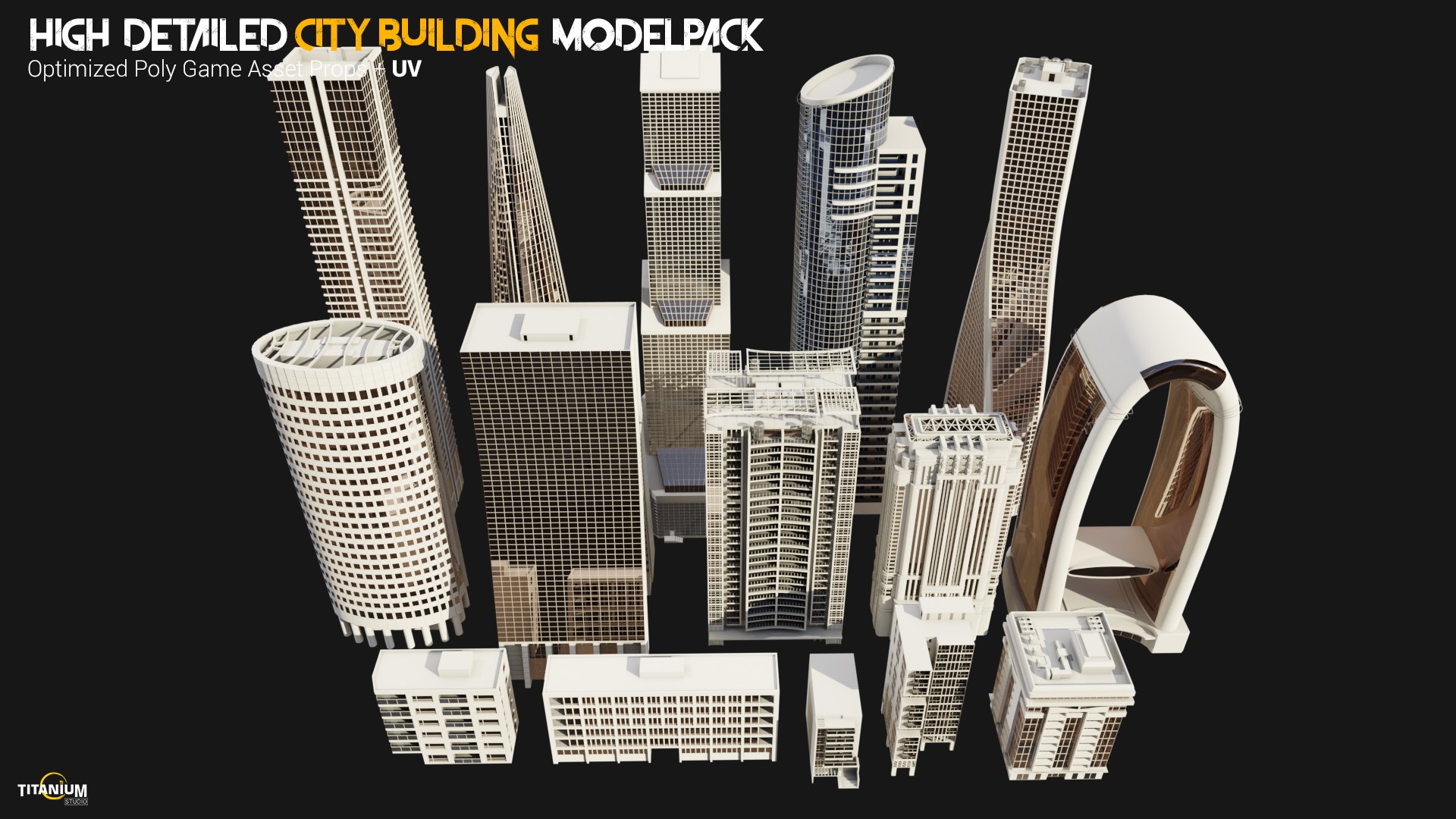 High Detailed City Building Pack 3D Model - TurboSquid 2081196