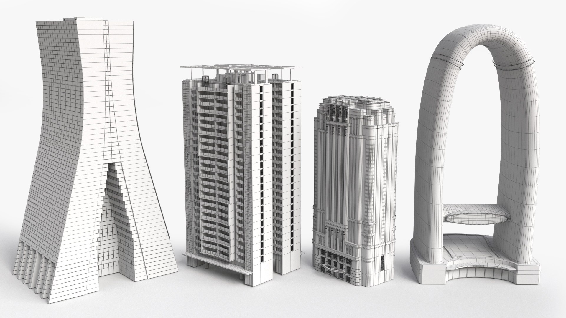 High Detailed City Building Pack 3D Model - TurboSquid 2081196