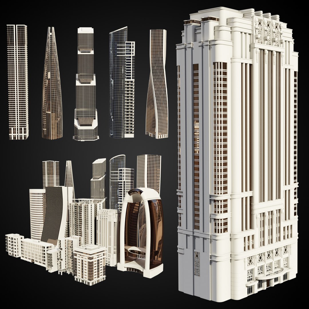 High Detailed City Building Pack 3D Model - TurboSquid 2081196