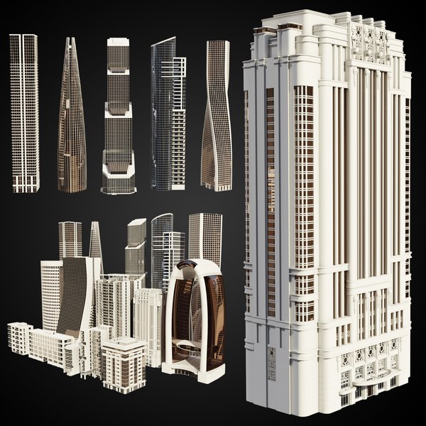 modelo 3d High Detailed City Building Pack - TurboSquid 2081196