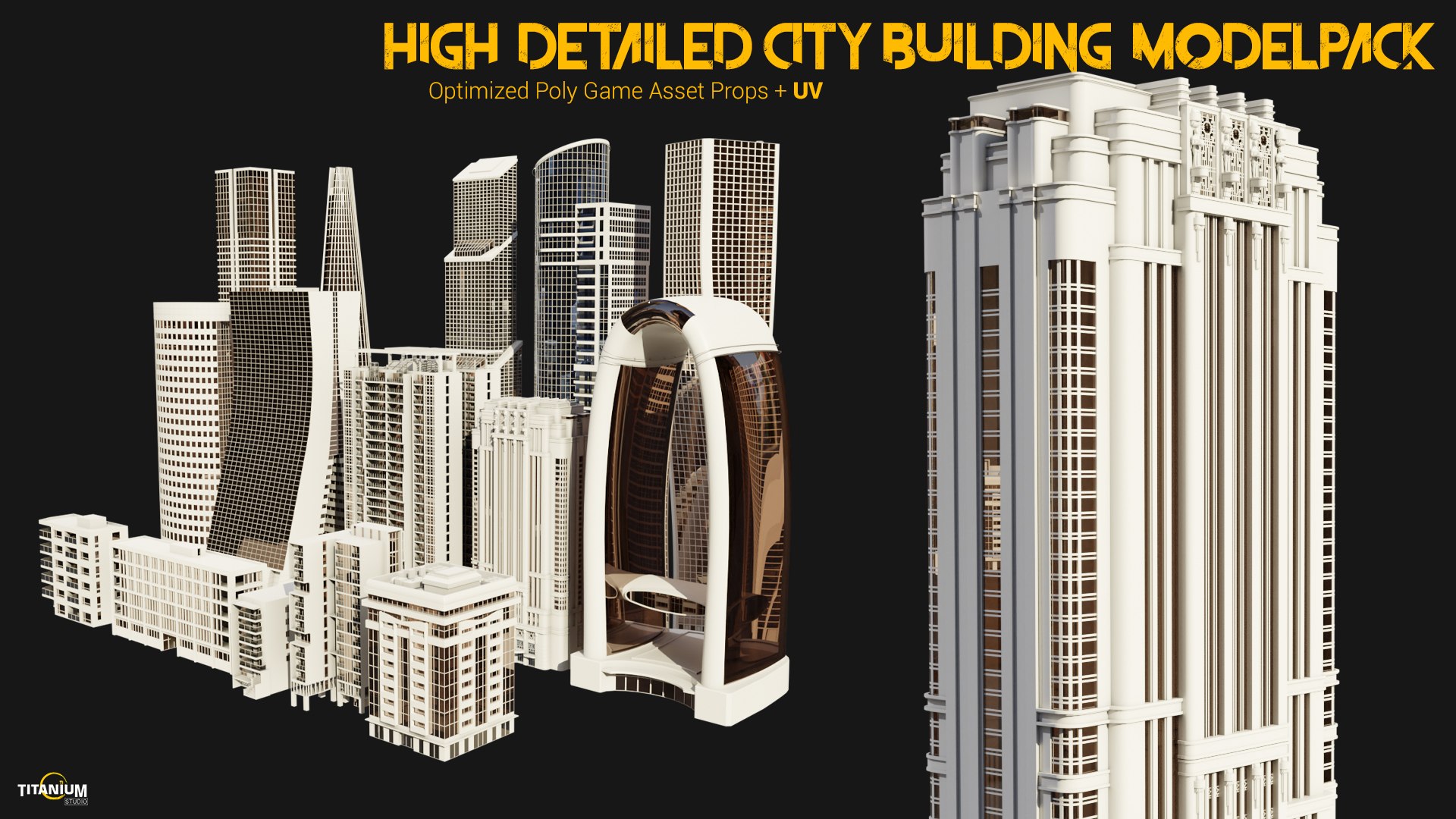 High Detailed City Building Pack 3D Model - TurboSquid 2081196