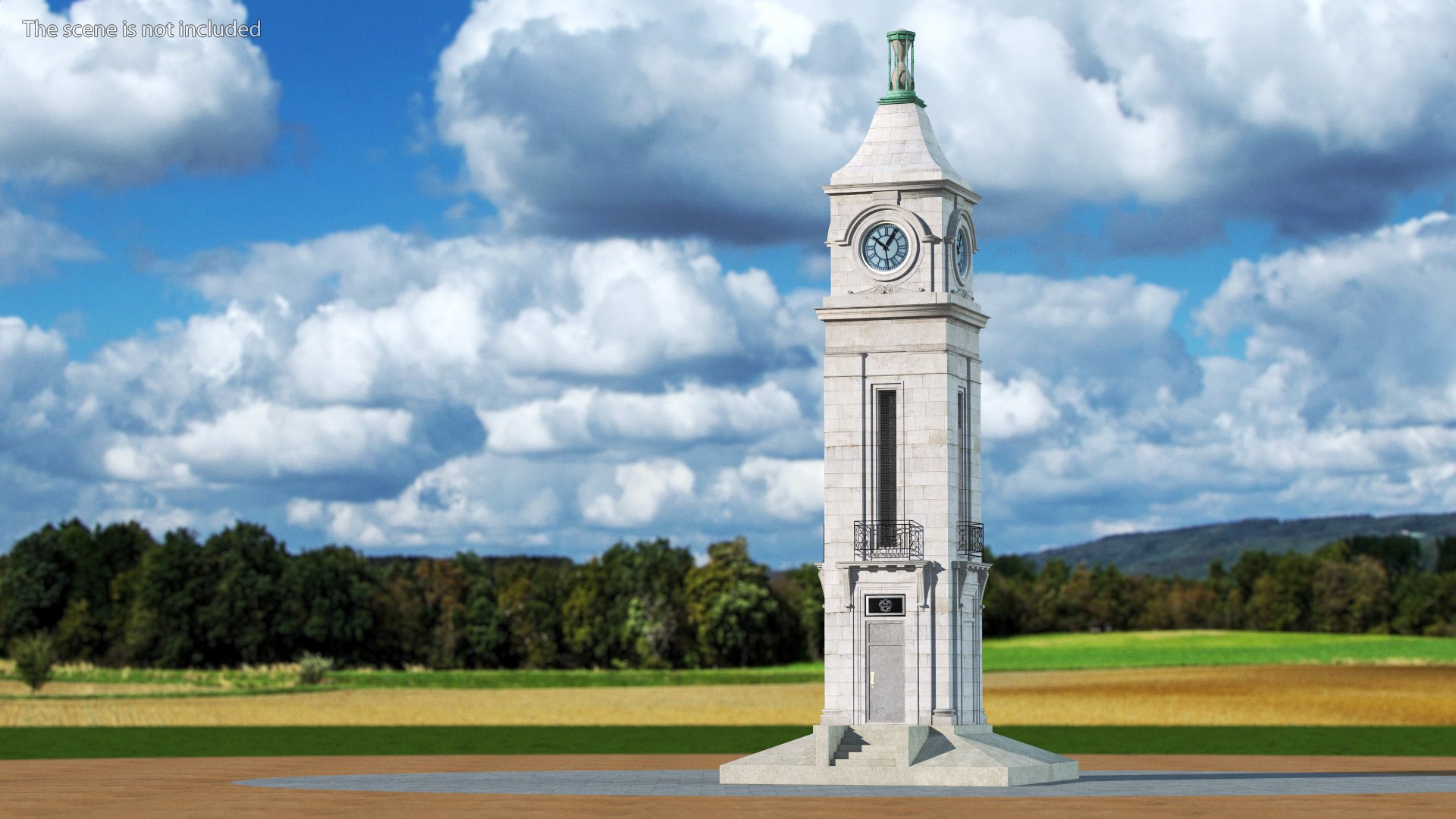 3D Model Old Clock Tower - TurboSquid 2131560