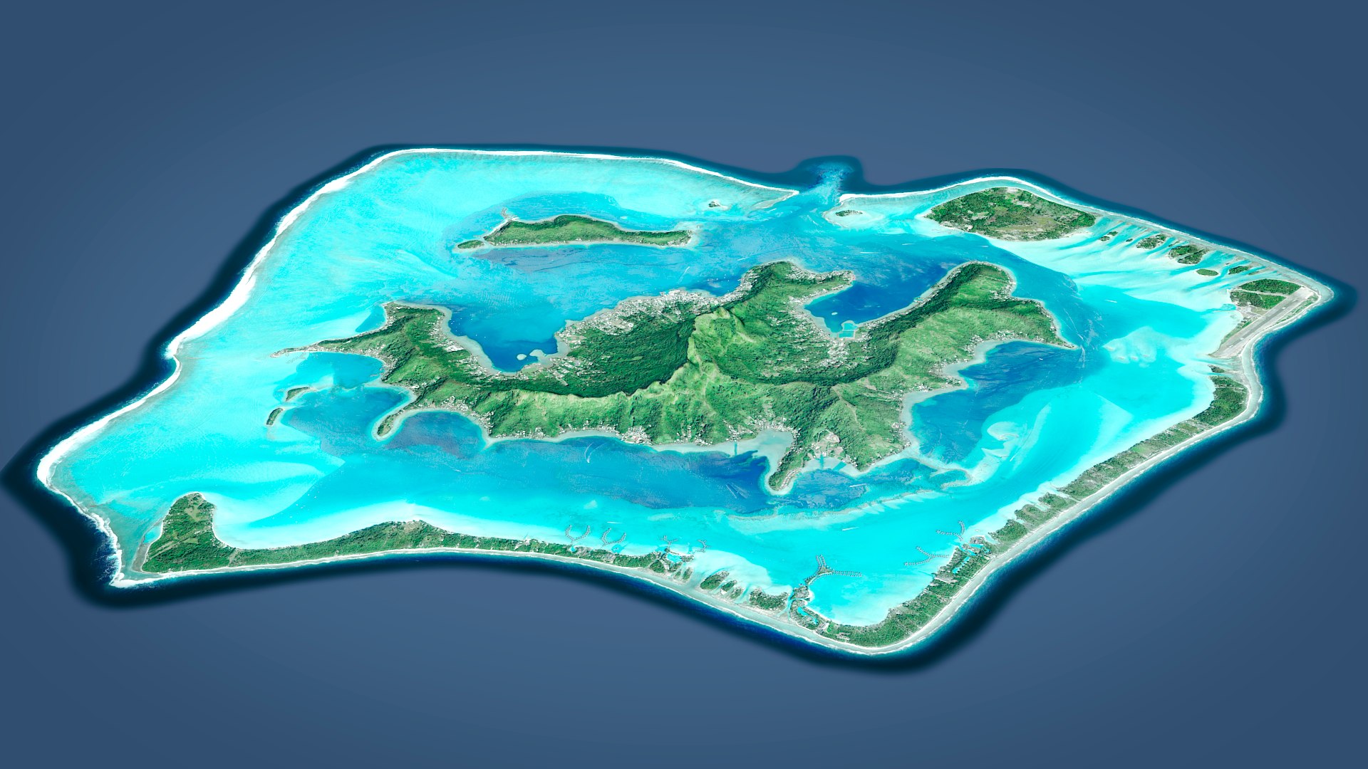 Bora-bora Islands 16k 3D Model - TurboSquid 1604536