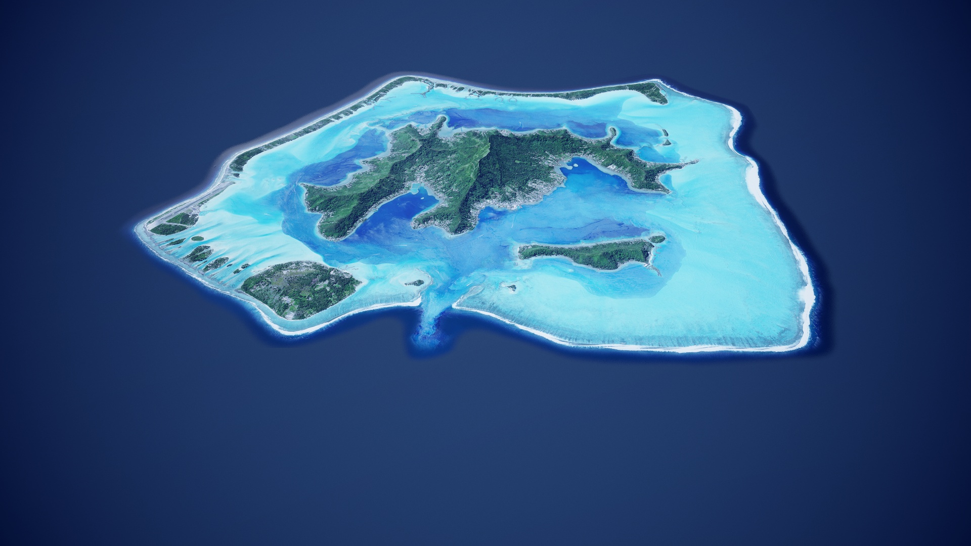 Bora-bora Islands 16k 3D Model - TurboSquid 1604536