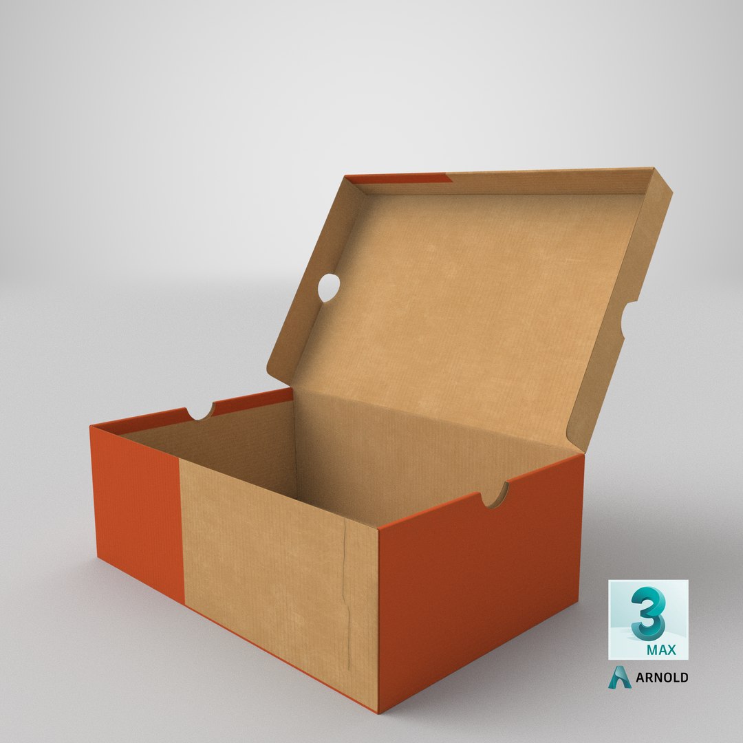 3D Carton Shoe Box Open Model - TurboSquid 2011404