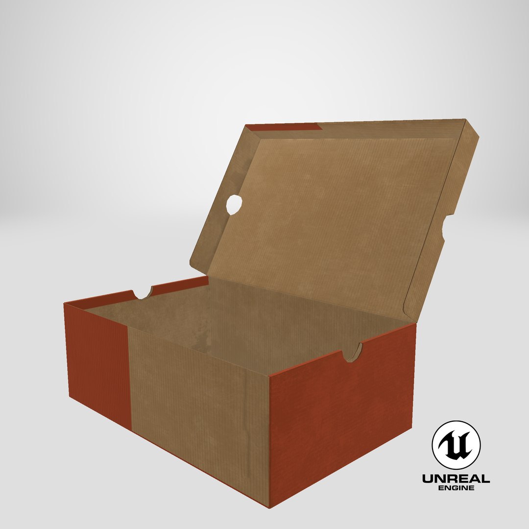 3D Carton Shoe Box Open Model - TurboSquid 2011404