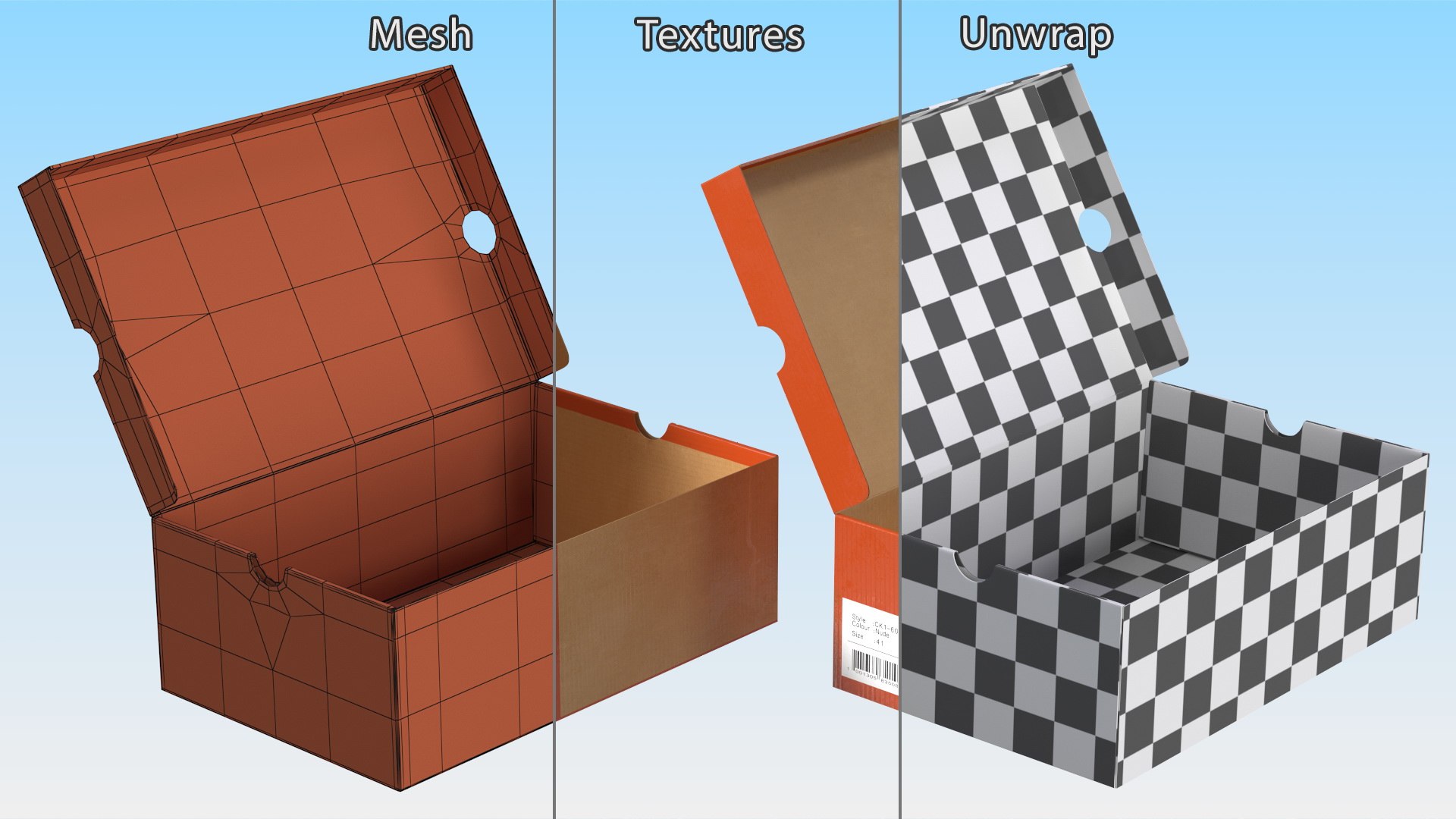 3D Carton Shoe Box Open model - TurboSquid 2011404