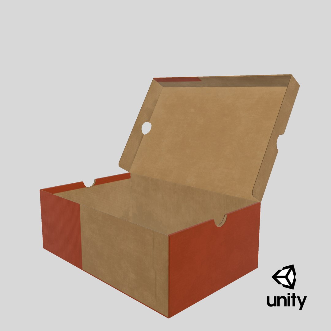 3D Carton Shoe Box Open Model - TurboSquid 2011404