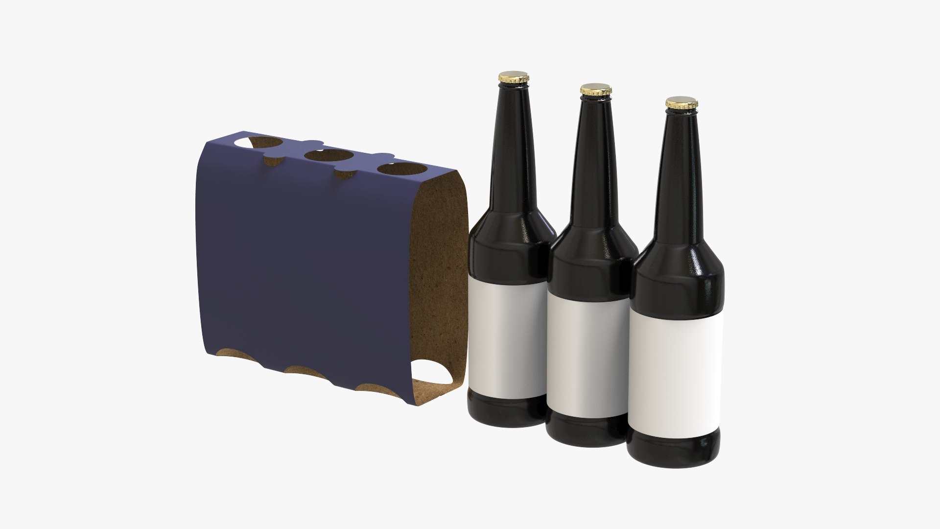 Beer Bottles Holder Packaging V2 3D Model - TurboSquid 1839810