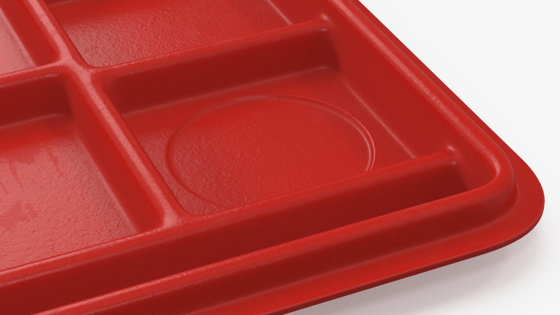 Compartment Meal Tray Red 3D Model - TurboSquid 2208838