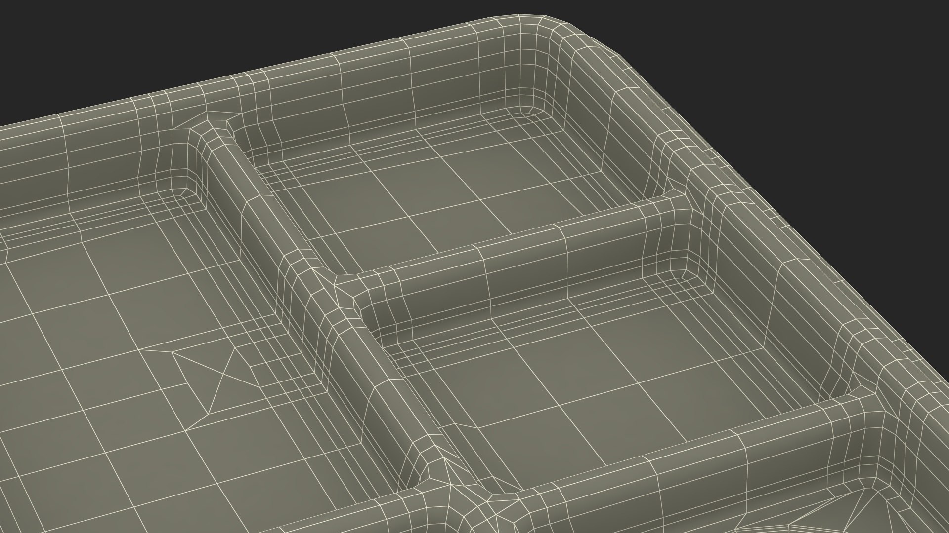 Compartment Meal Tray Red 3D Model - TurboSquid 2208838