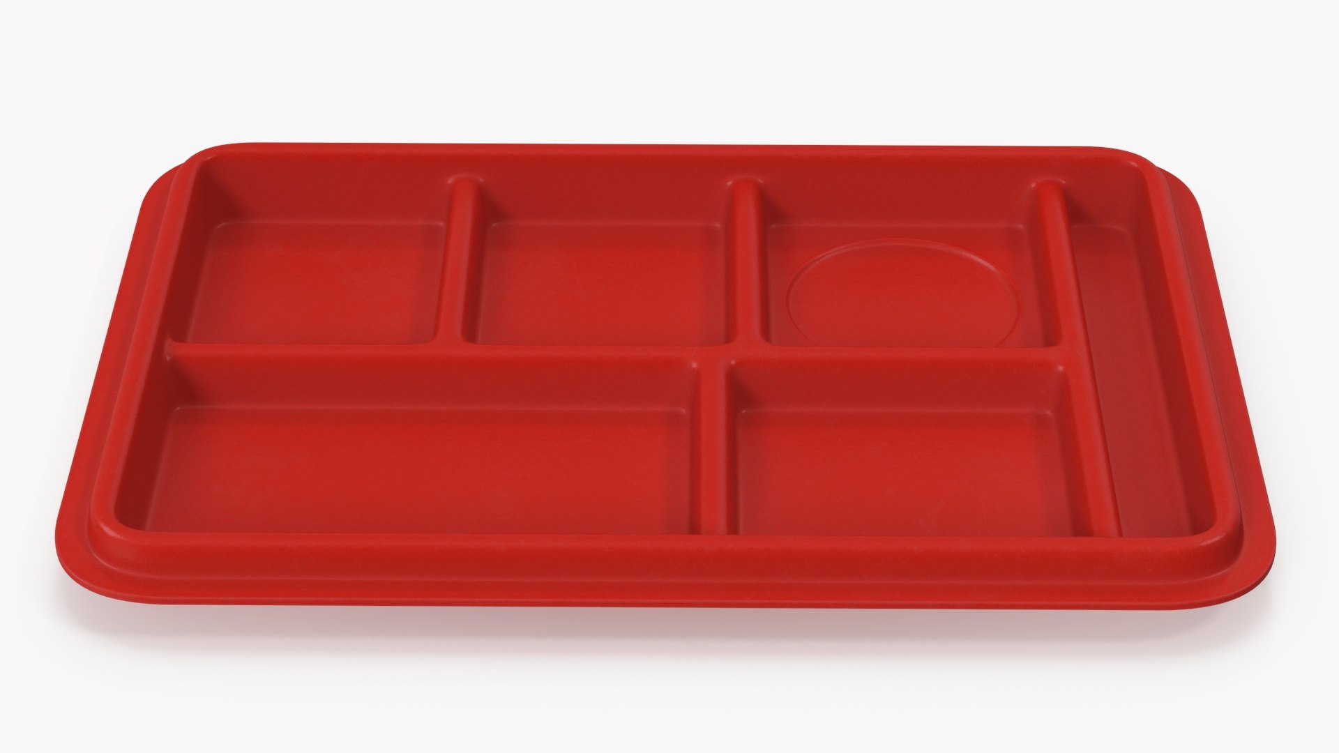 Compartment Meal Tray Red 3D Model - TurboSquid 2208838