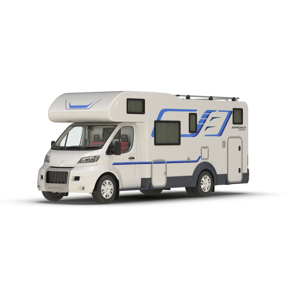 rigged motorhomes 3d model