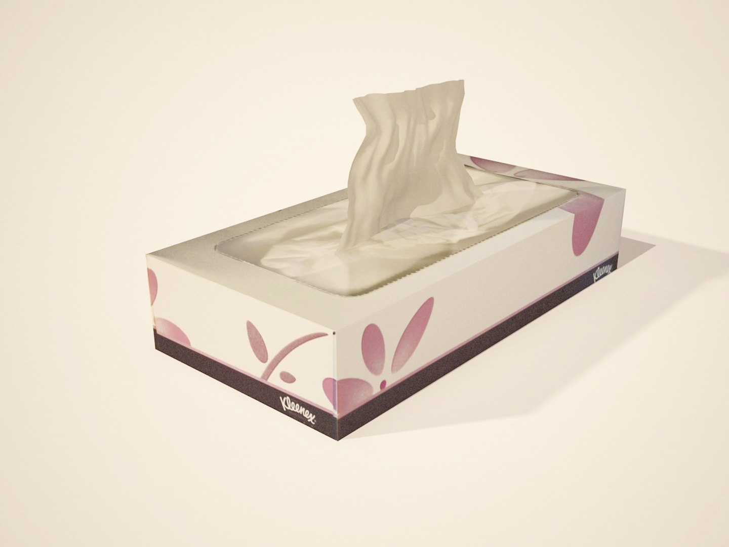 kleenex tissue box 3d model