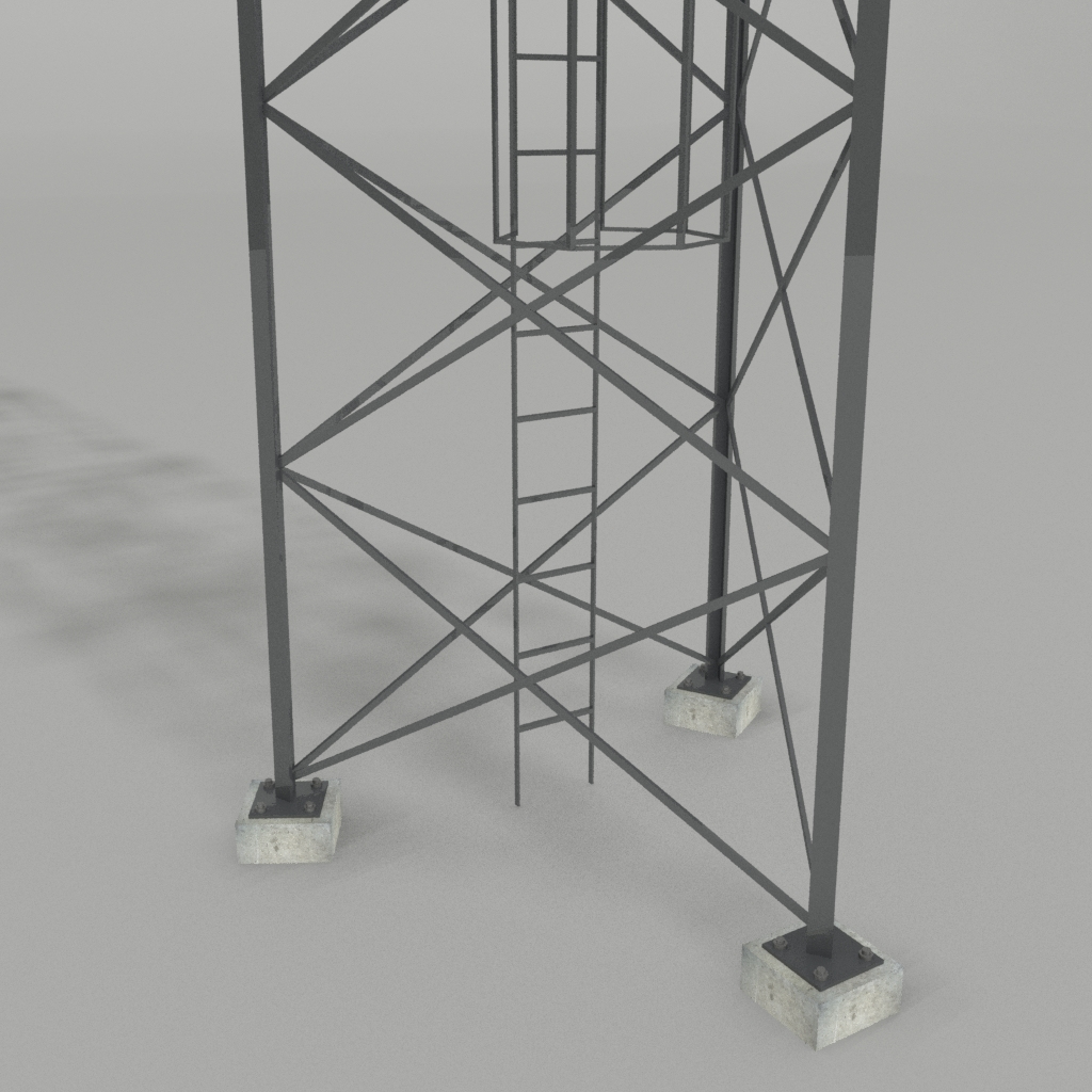 3d model spotlight tower