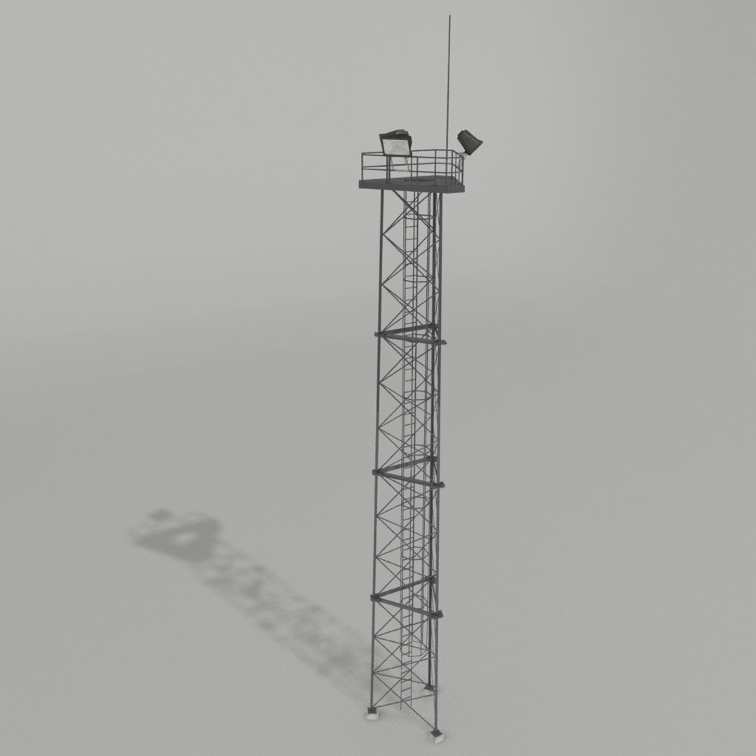 3d Model Spotlight Tower