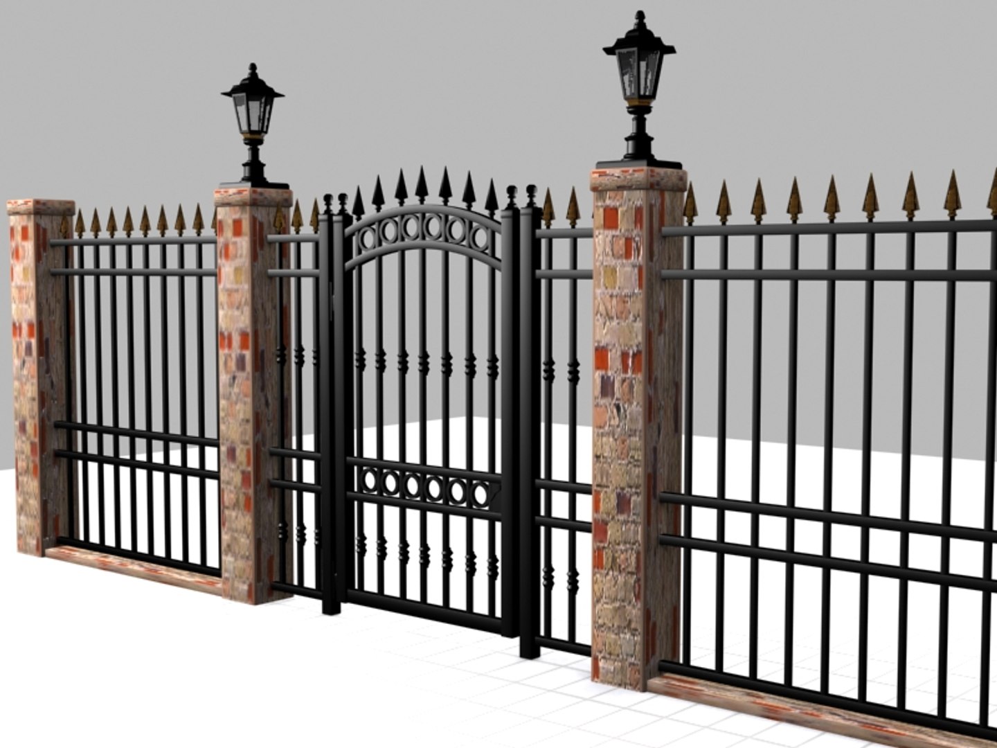 3ds max wrought iron gate