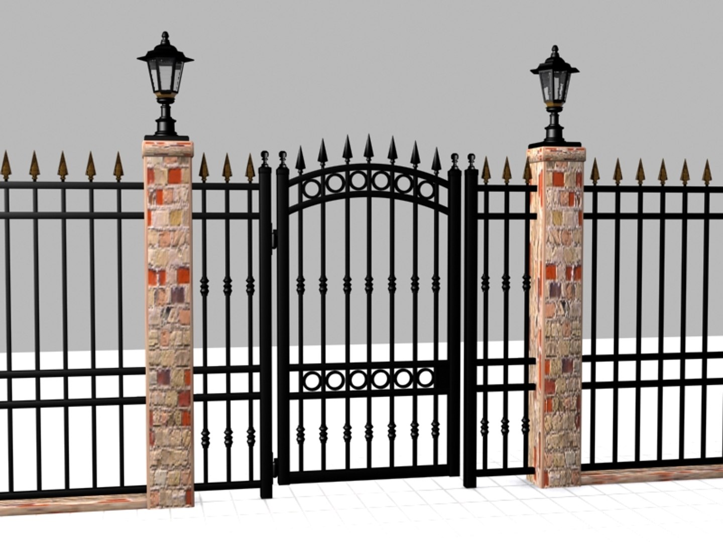 3ds max wrought iron gate