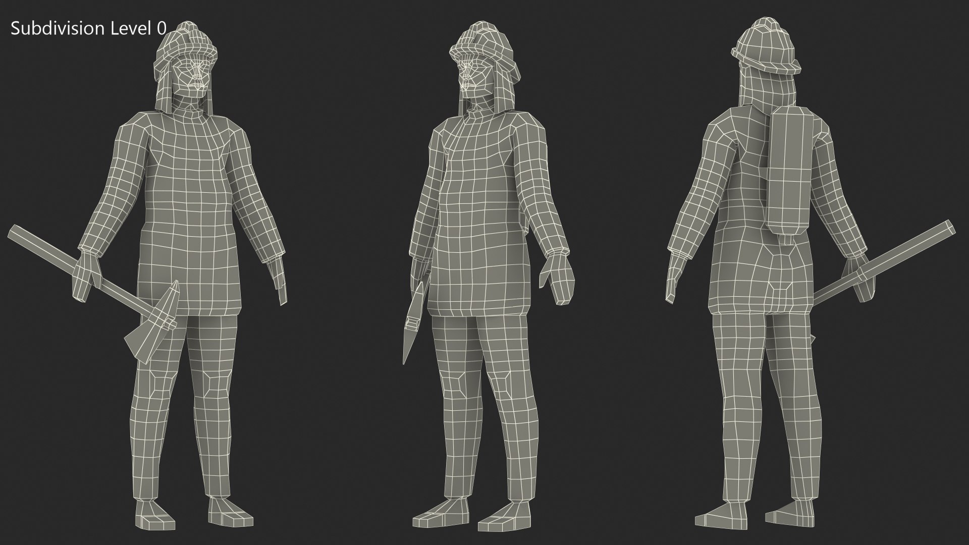 Low Poly Firefighter 3D model - TurboSquid 2183271