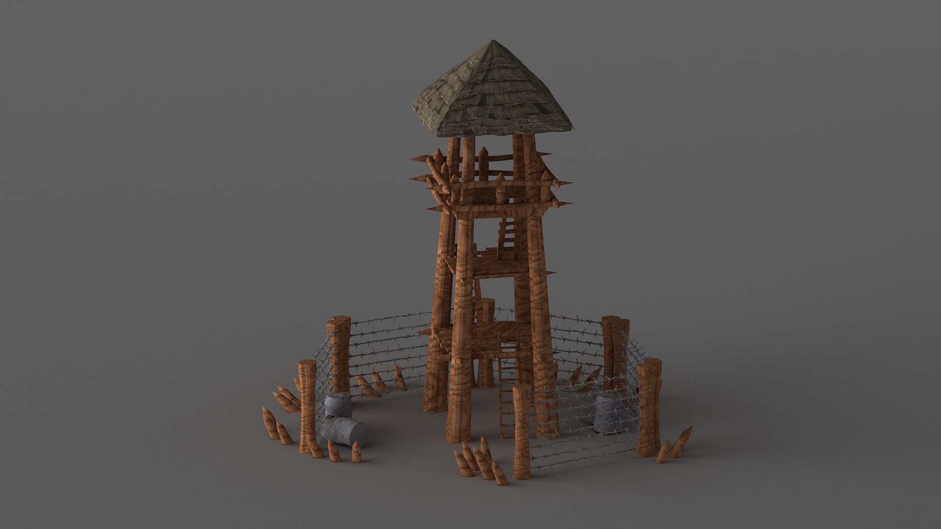 Guard Tower War Camp Military Pow Bunker Look Out Post 3D Model ...