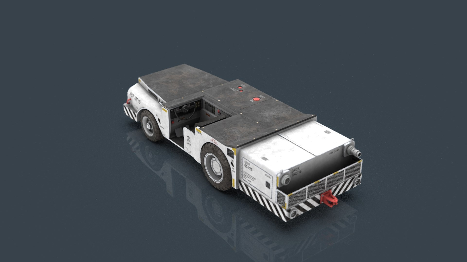 US ARMY Fight Deck Carrier Tractor White 3D model - TurboSquid 1794688