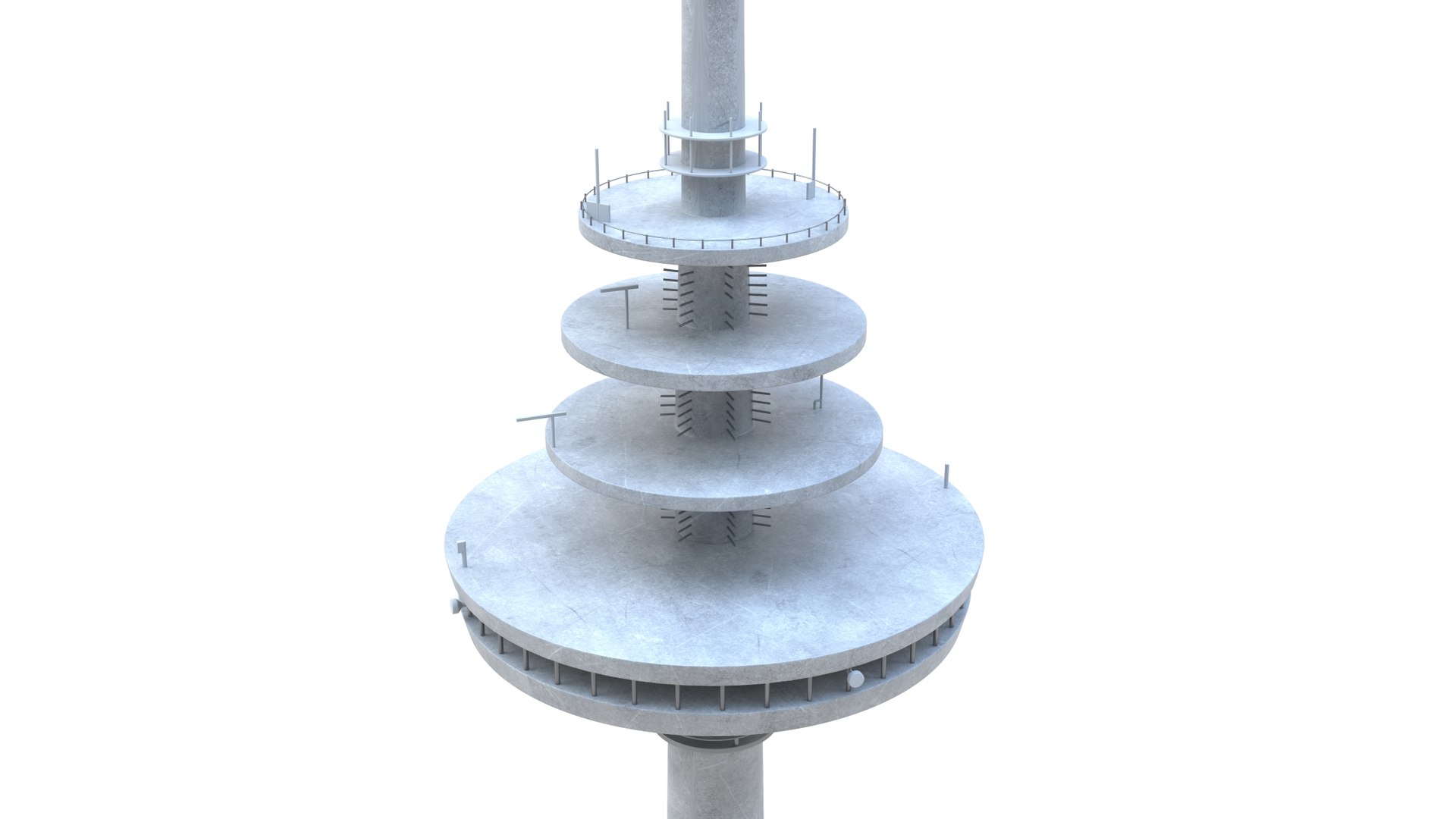 Telecommunication Tower Communication 3D Model - TurboSquid 1704153