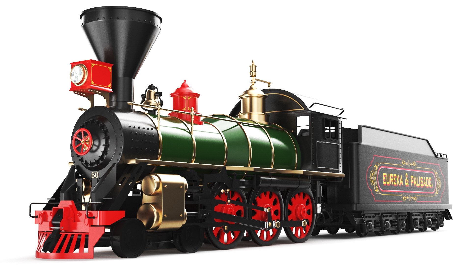 3D Detailed Locomotive Steam Train Front Car Model - TurboSquid 2411160