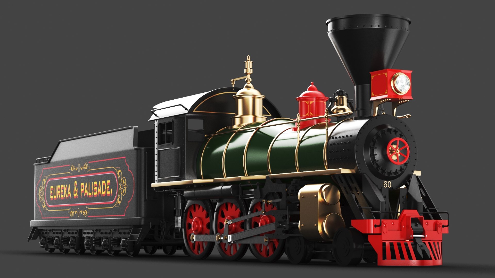 3D Detailed Locomotive Steam Train Front Car Model - TurboSquid 2411160